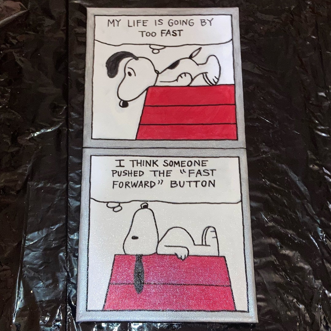 Snoopy Life Comic Painting - Etsy
