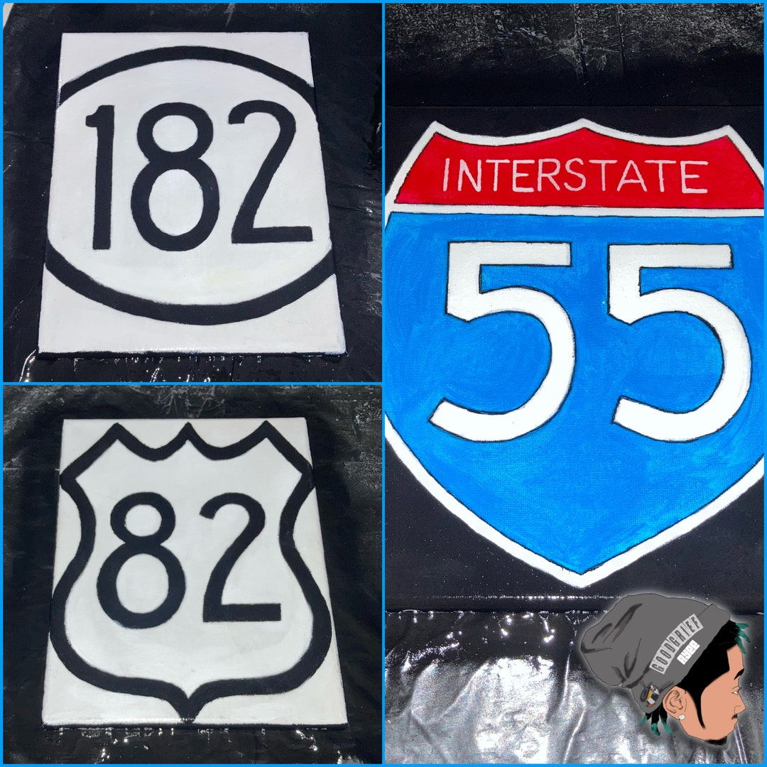 MS Roadway Signs Canvas Set - Etsy