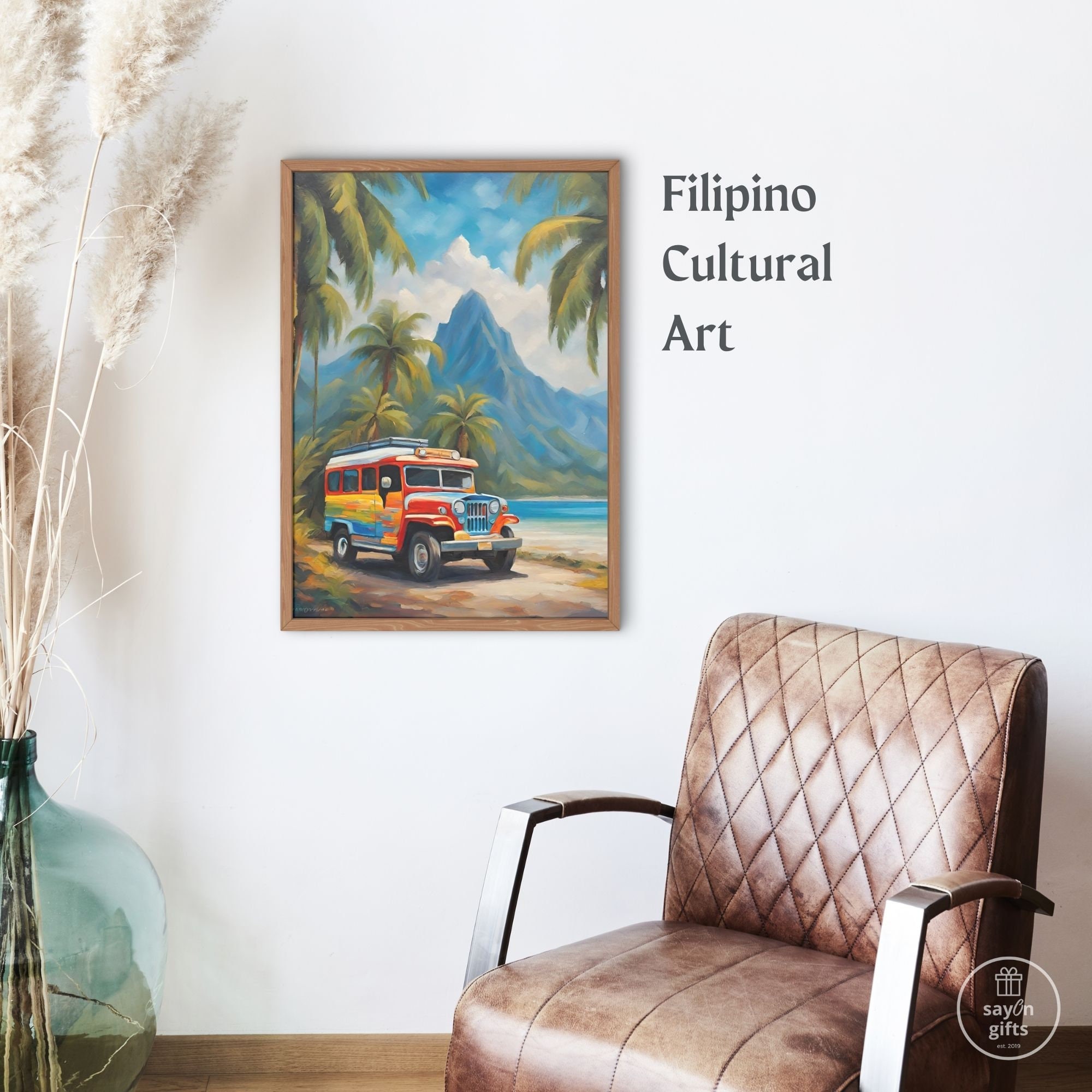 Philippines Jeepney Art Print: Tropical Coastal Road Poster - Etsy