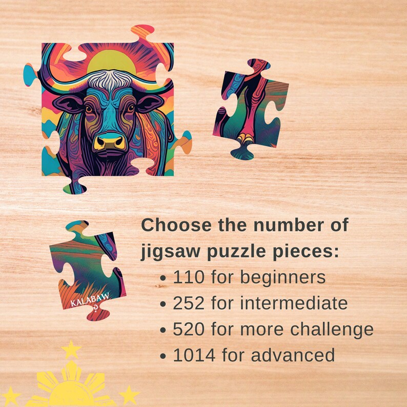 Colorful Carabao Puzzle for Pinoy Puzzlers | Filipino Family Gift ...