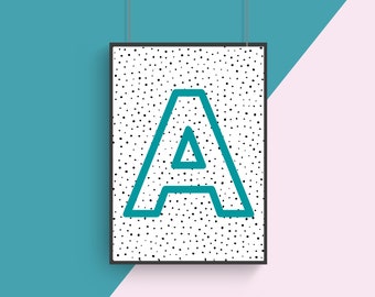 Teal Alphabet Letter | Etsy