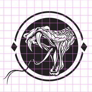 Snake Bite Head Teeth Diamondback Rattle Reptile Svg Eps Vector Dxf T ...