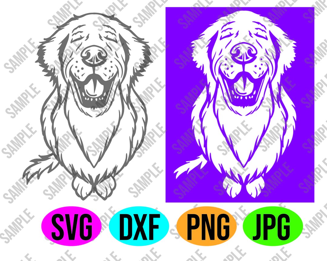 Happy Dog Smiling Svg Instant Download Animal Pet Decal Clipart Love ...