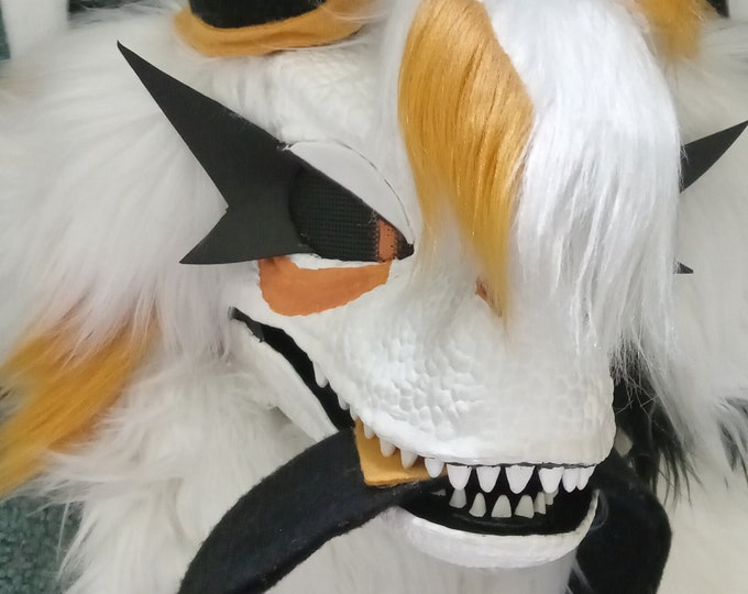 Raptor Mask Fully Furred Fursuit Head + Paw - Etsy