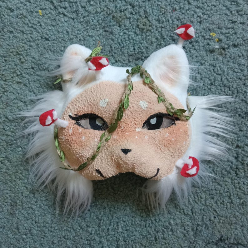 Cottagecore Cat Therian Mask - Etsy