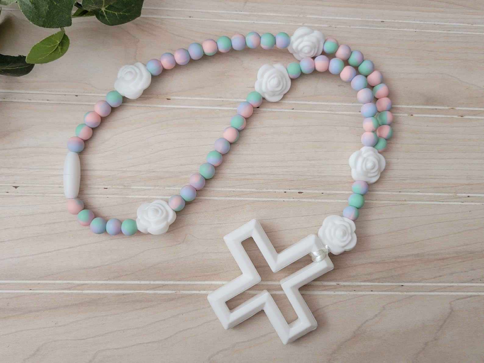 Silicone Rosary, Baby and Childs First Rosary, Baptism Gift, Sensory ...