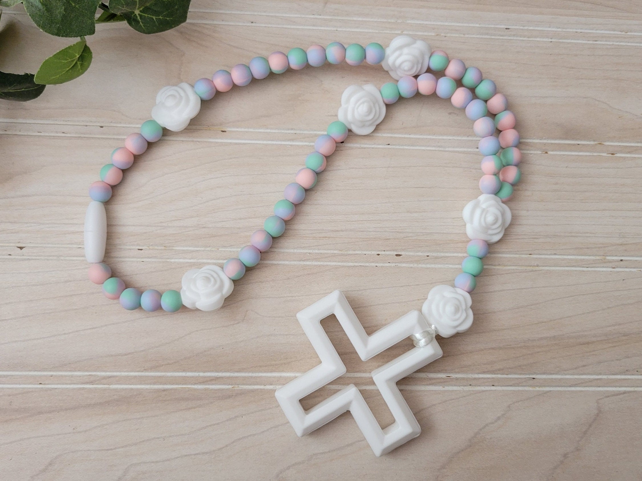 Silicone Rosary, Baby and Childs First Rosary, Baptism Gift, Sensory ...