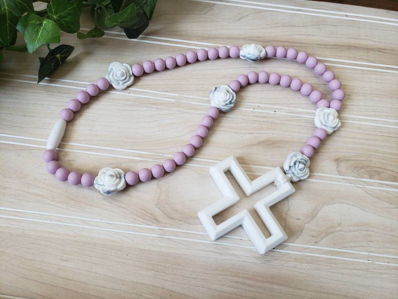 Silicone Rosary, Baby and Childs First Rosary, Baptism Gift, Sensory ...