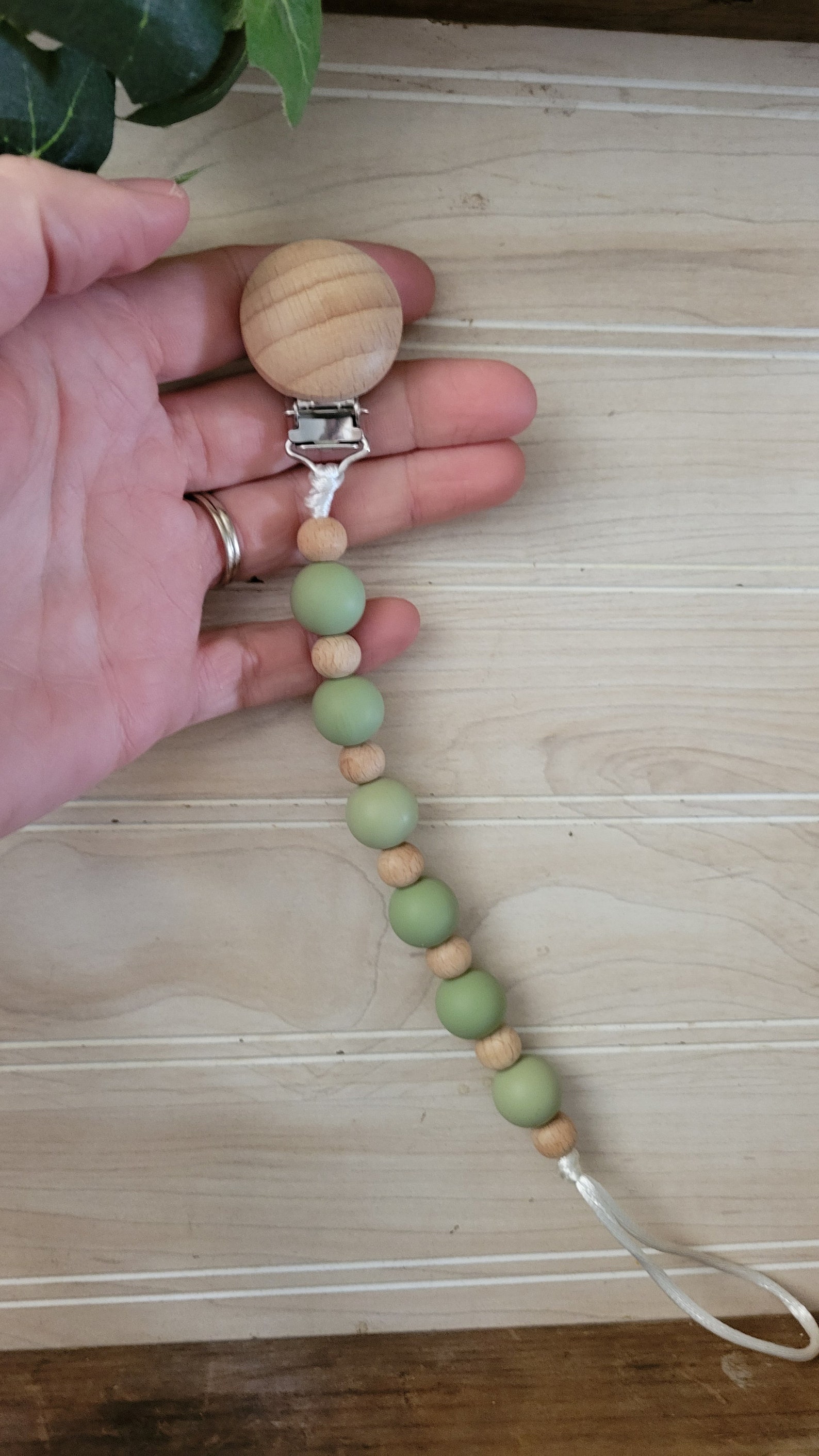Silicone and Wood Pacifier Clip - Etsy