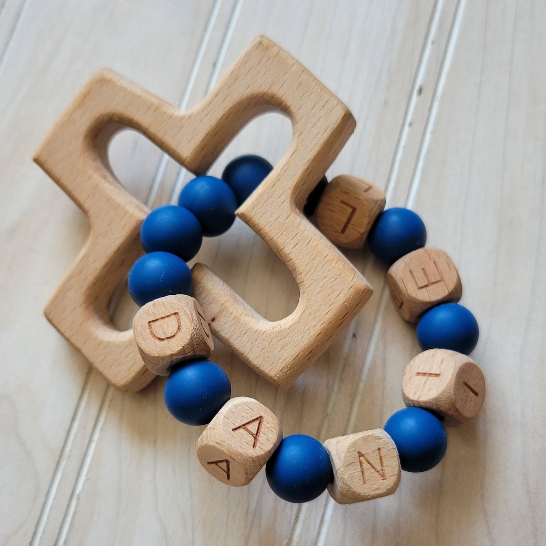 Personalized Silicone Decade Rattle Rosary, Baby and Child's First ...