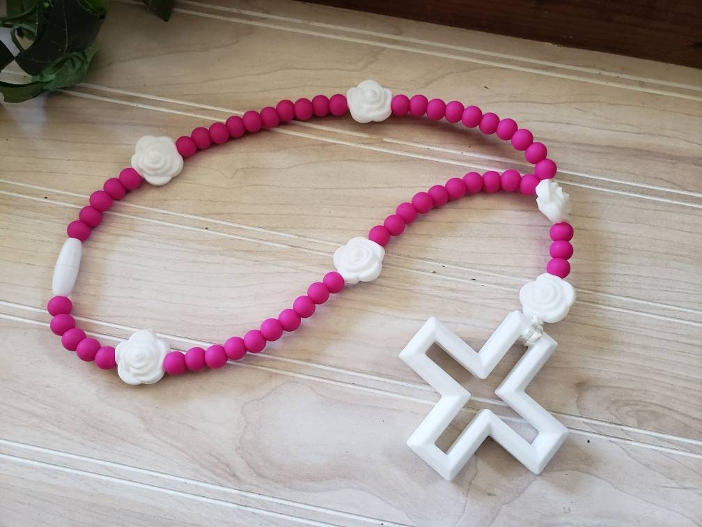 Silicone Rosary Baby and Childs First Rosary Baptism Gift - Etsy