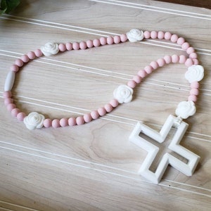 Silicone Rosary, Baby and Childs First Rosary, Baptism Gift, Sensory ...