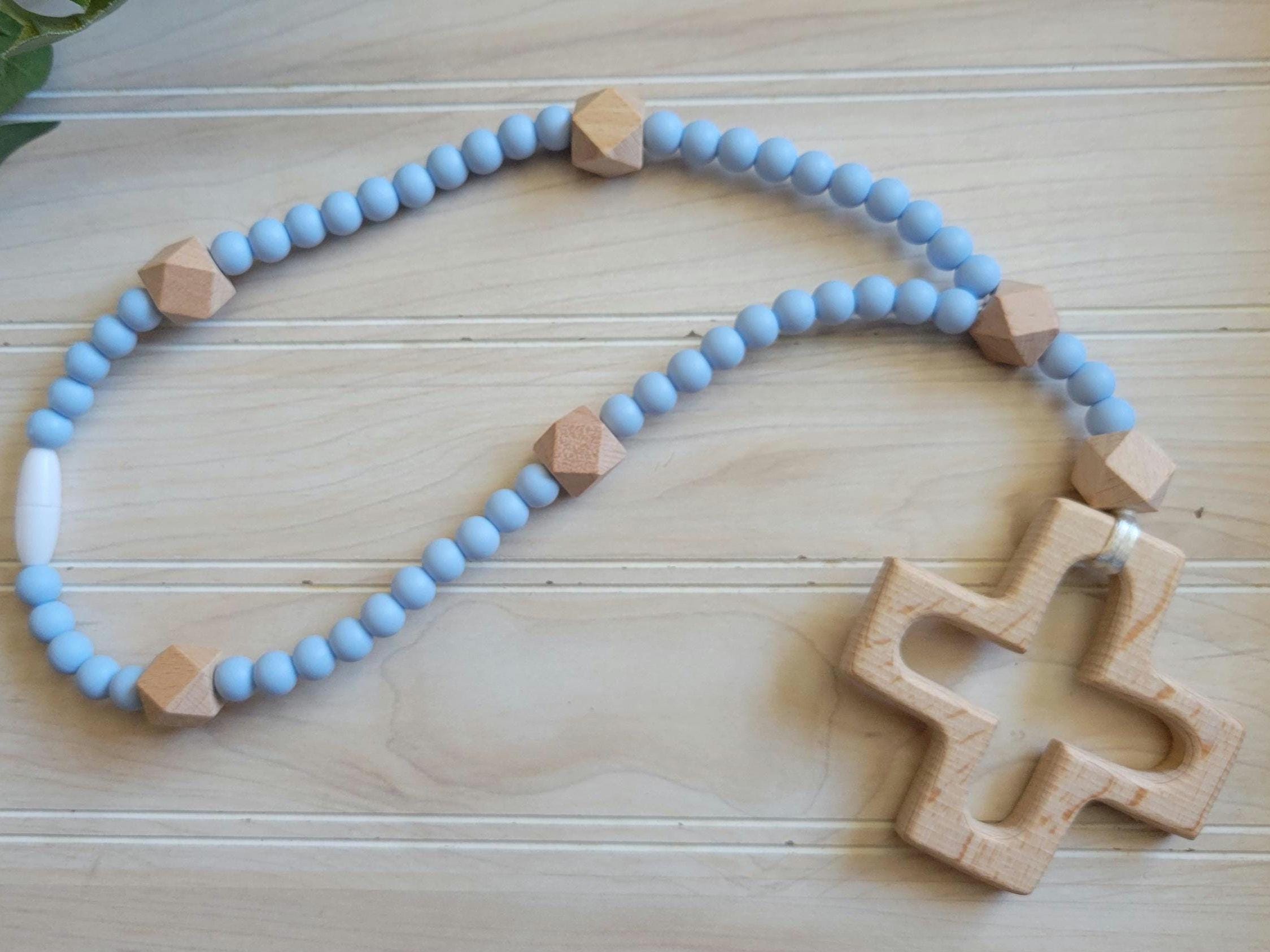 Silicone Beechwood Rosary, Baby and Child's First Rosary, Sensory Toy ...