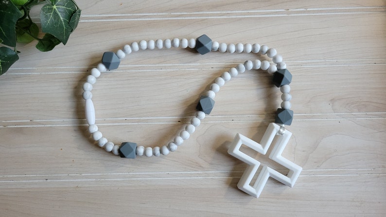 Silicone Rosary, Baby and Child's First Rosary, Baptism Gift, Sensory ...