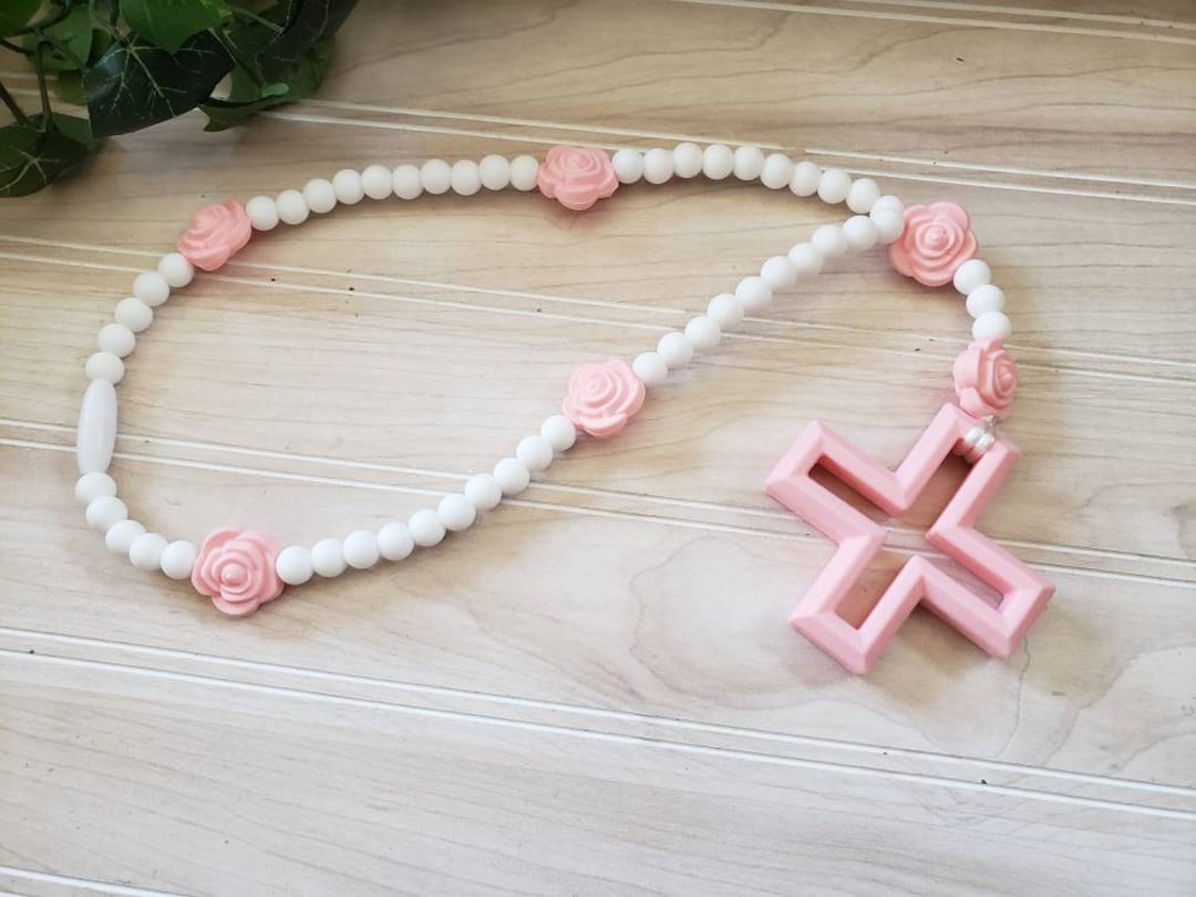 Silicone Rosary, Baby and Childs First Rosary, Baptism Gift, Sensory ...