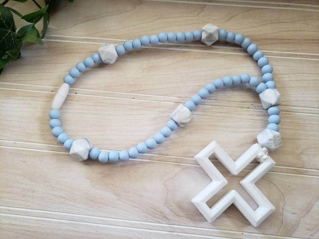 Silicone Rosary, Baby and Child's First Rosary, Baptism Gift, Sensory ...