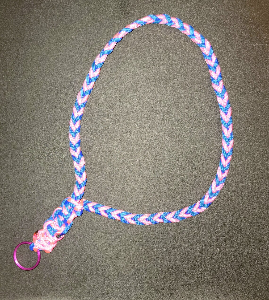 Pink and Blue Braided Paracord Lanyard - Etsy