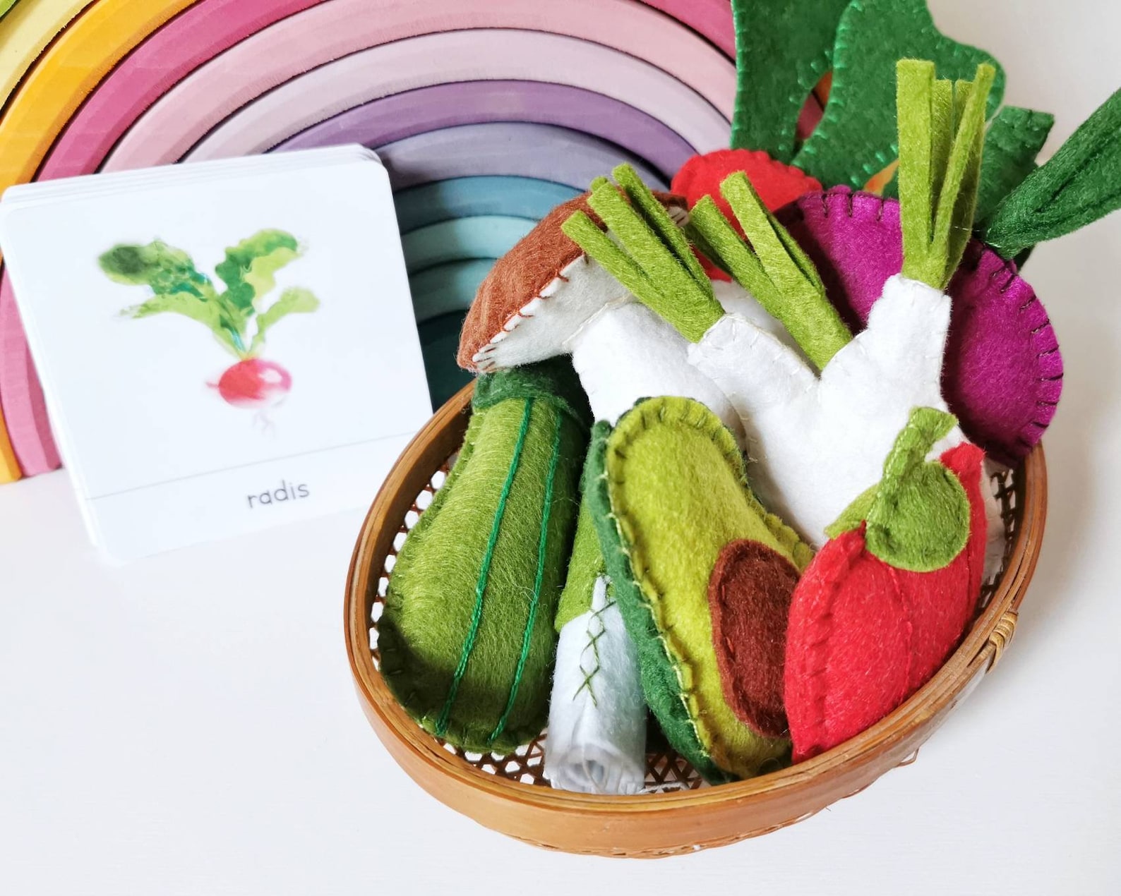 Jeu apprentissage montessori les légumes maternelle Waldorf | Etsy