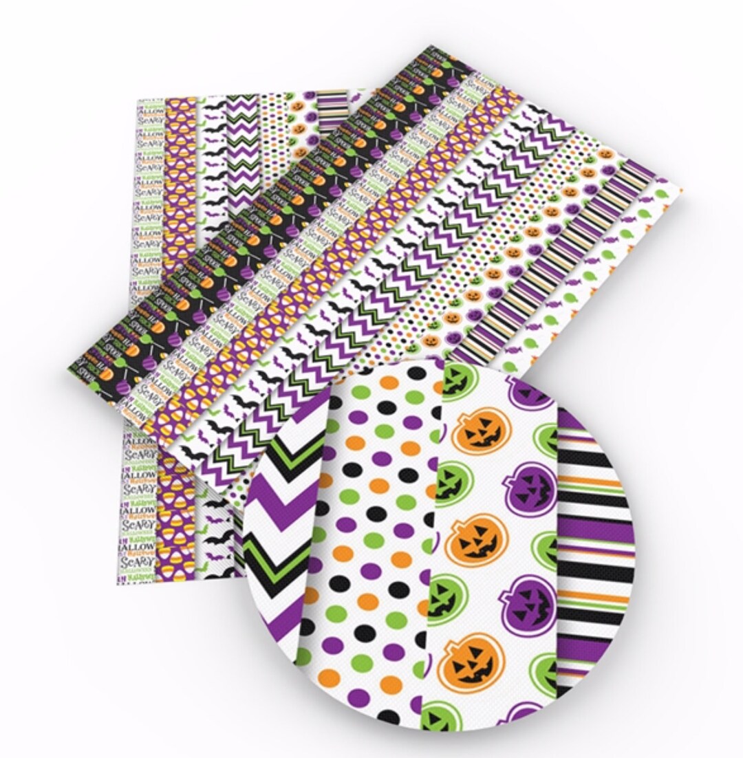 HALLOWEEN Faux Leather Sheets, Great for Bows and Earrings ...