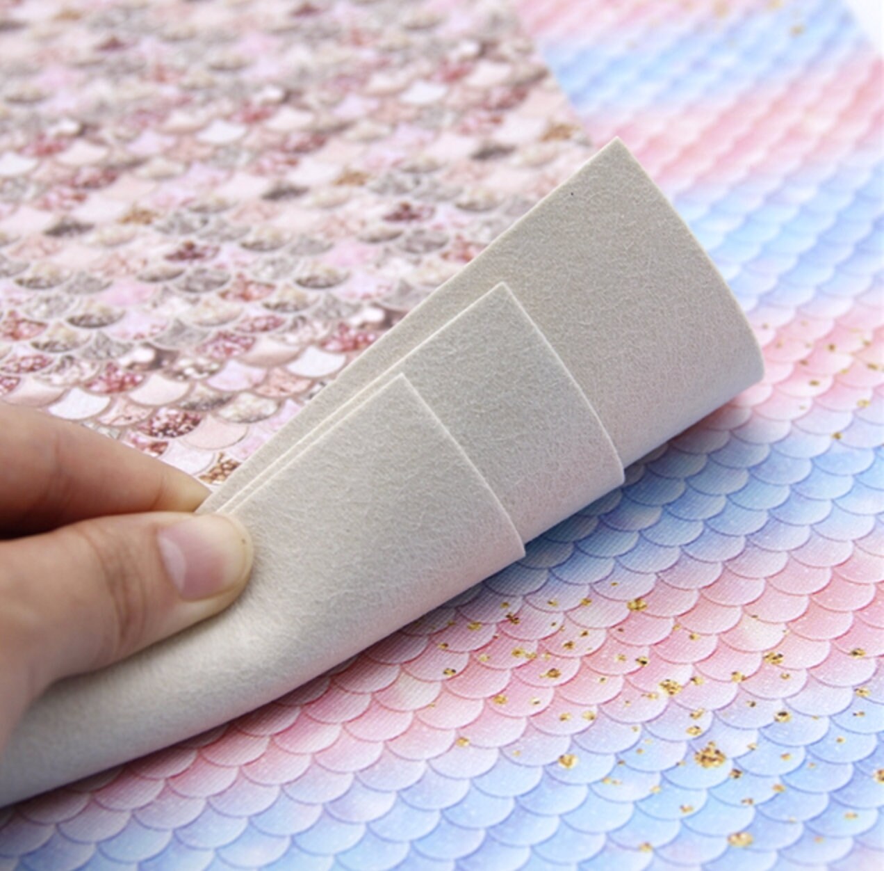 Mermaid/fish Scales Pattern Faux Leather Sheets Great for Bows | Etsy