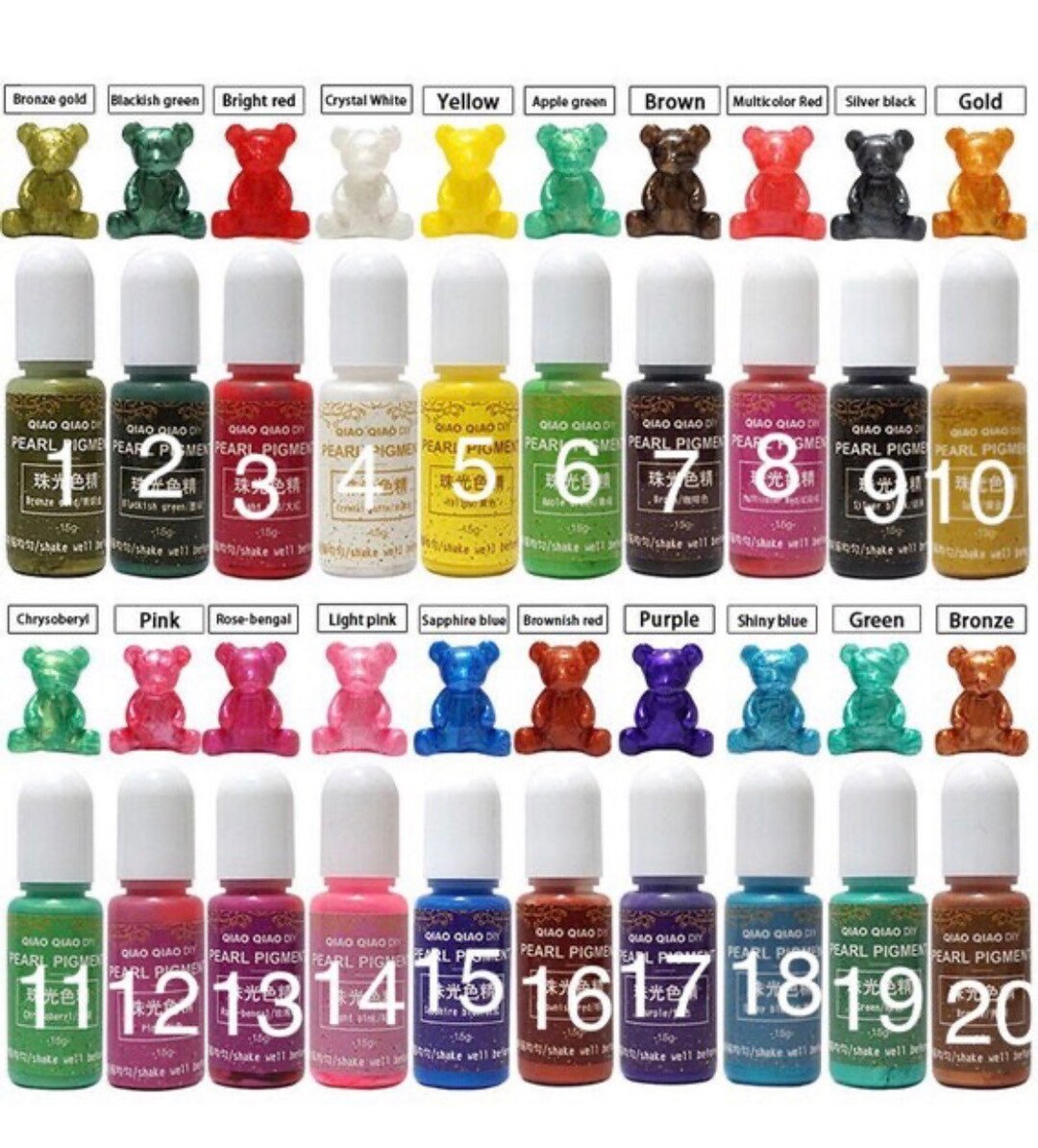 Pearl Resin Dye, Resin Pigment, Resin Mold, Resin Clips, Crafts ...