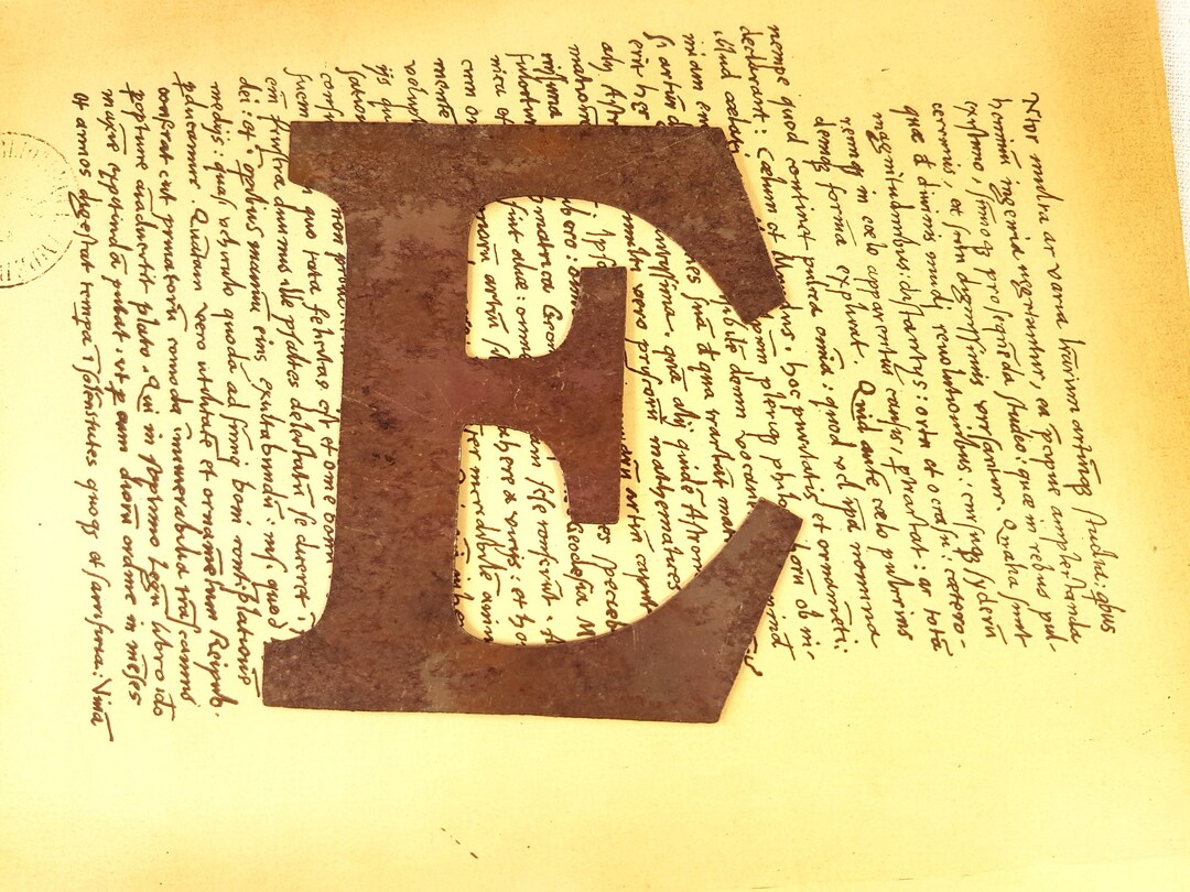 4 Inch 4" Rustic Rusty Metal Letter E, Vintage Alphabet Initial House ...