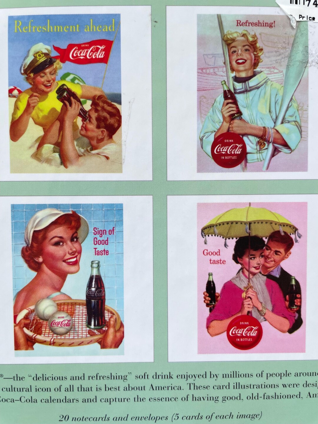 COCA COLA SET of 4 Greeting Cards W/envelope 2006 Canada - Etsy