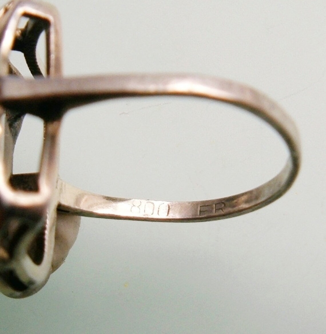 Antique Austrian Secessionist Natural Citrine 800 Silver Ring Attrib ...