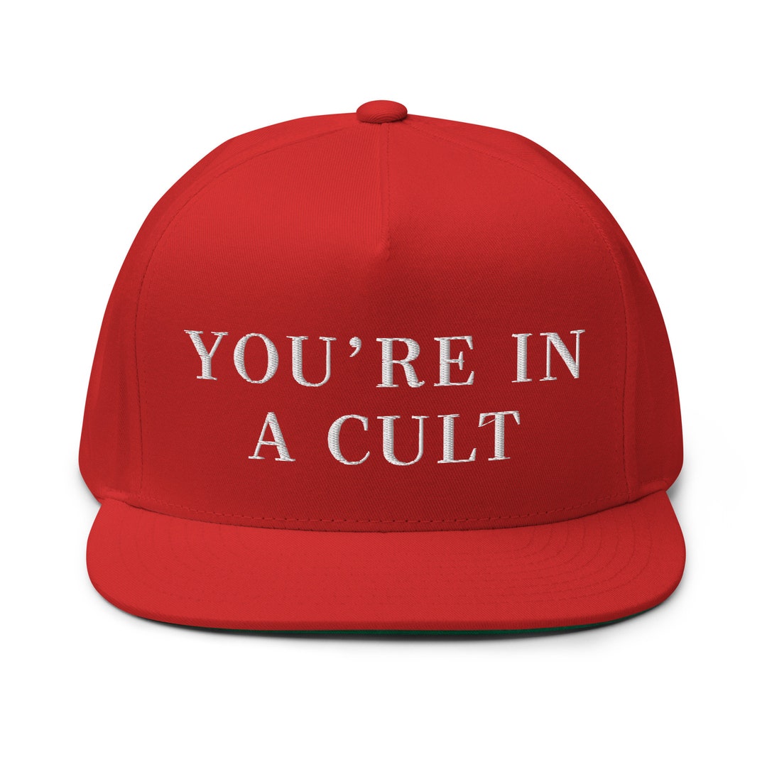You're in A Cult Hat Anti Embroidered Snapback Flat Bill - Etsy