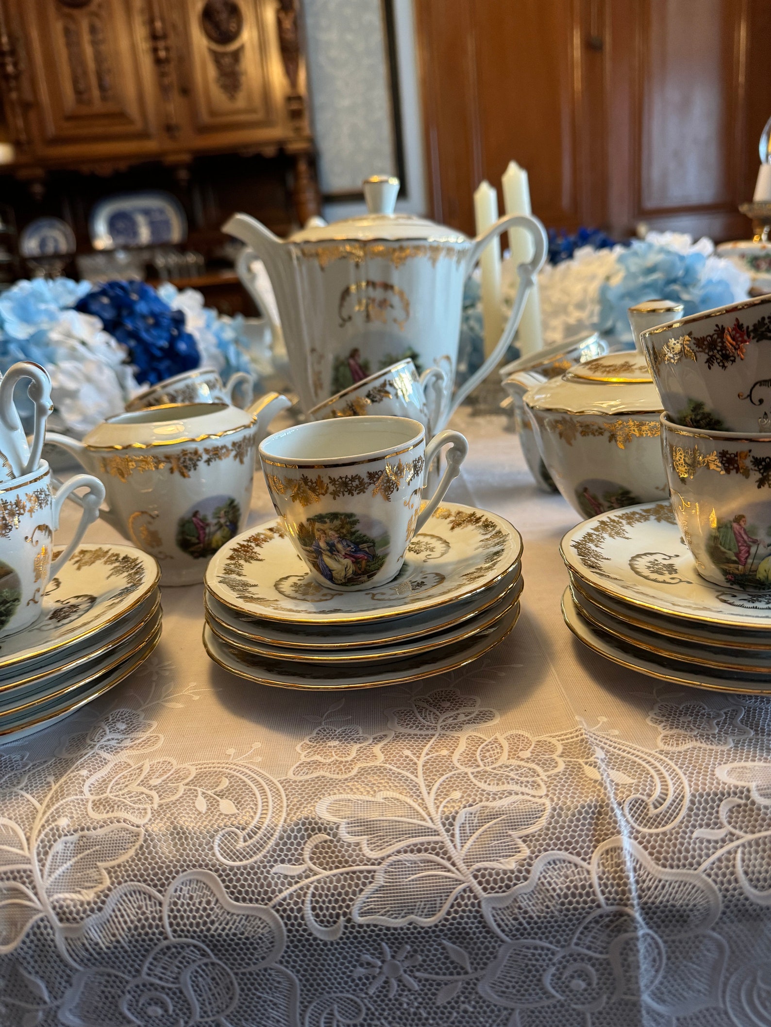 Beautiful Vintage French Tea, Coffee Set - Etsy