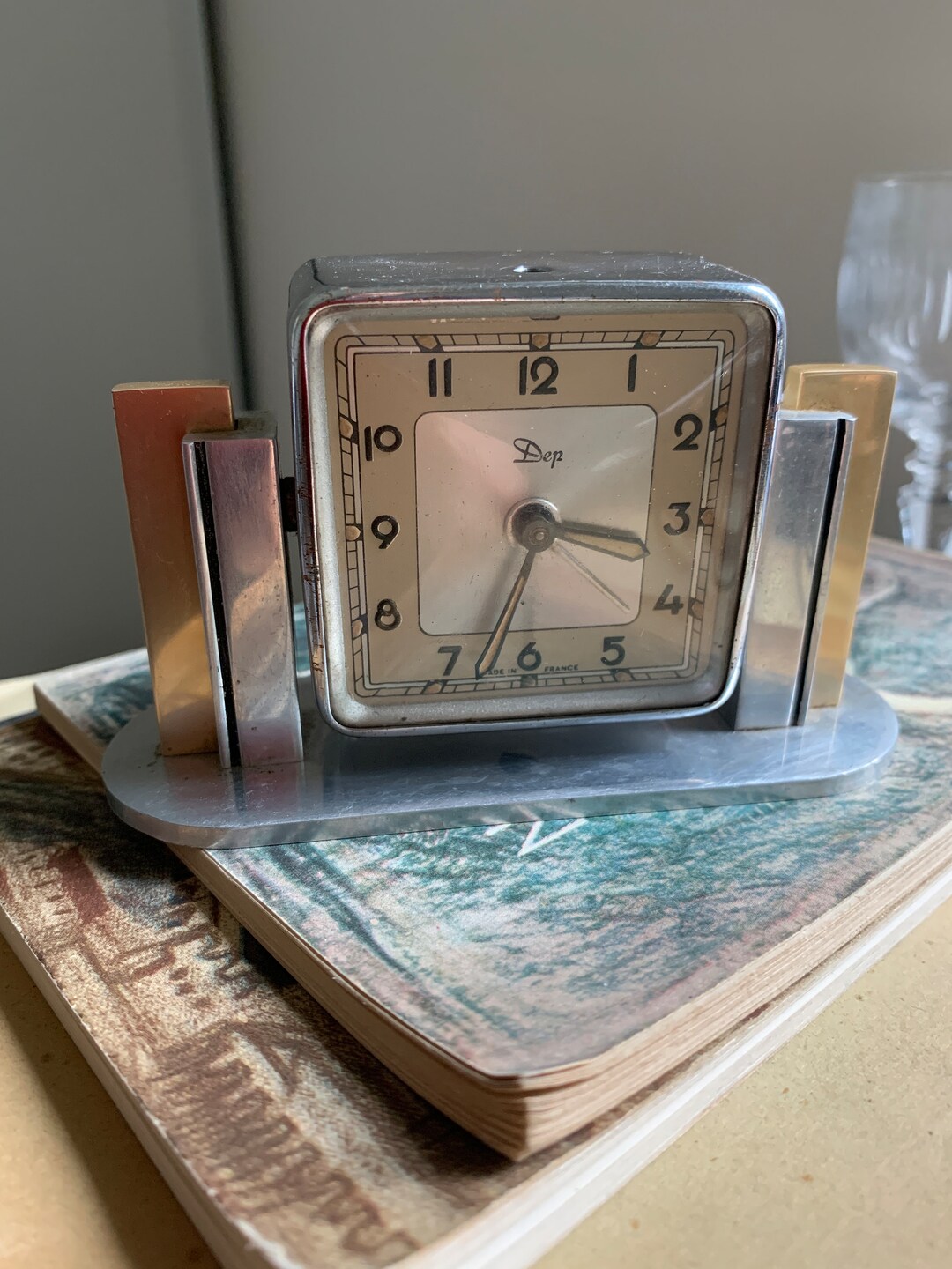 Vintage French Art Deco Dep Clock - Etsy
