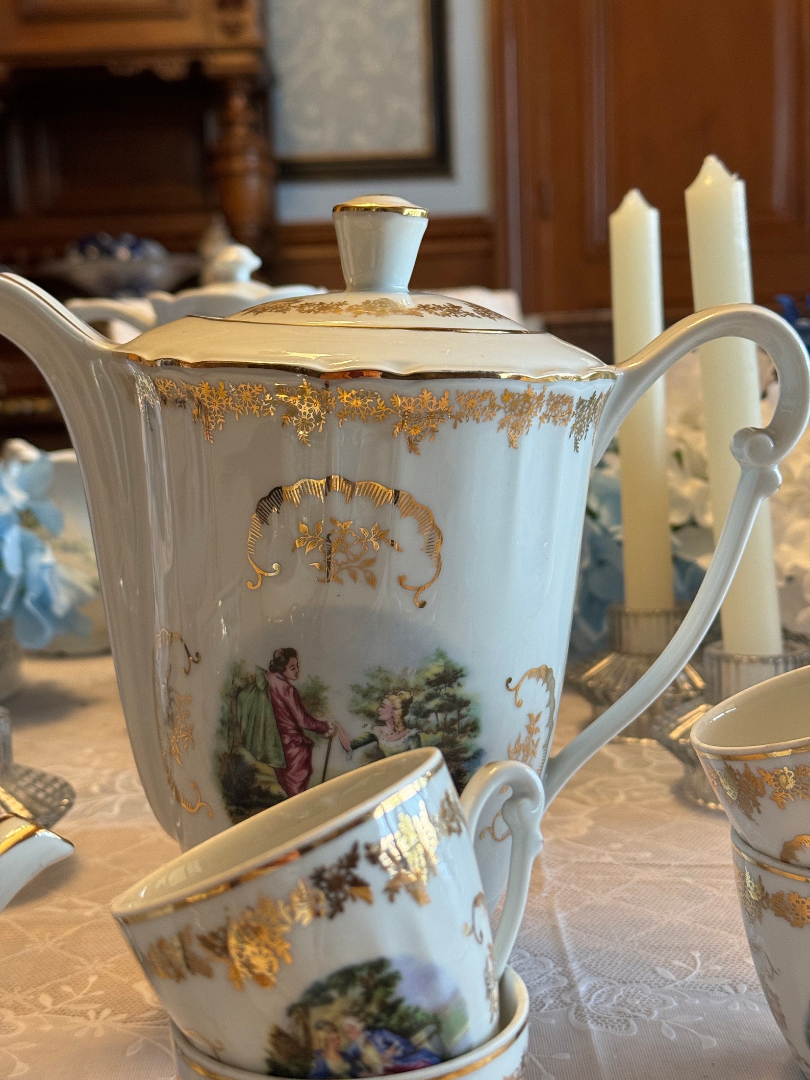 Beautiful Vintage French Tea, Coffee Set - Etsy
