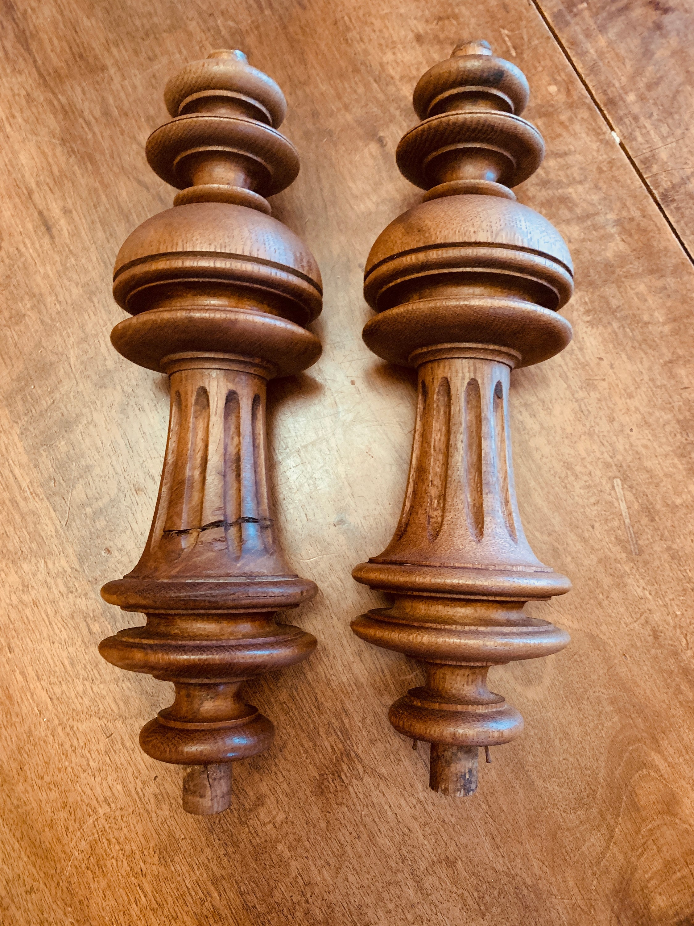 Lovely French Vintage Oak Spindles - Etsy