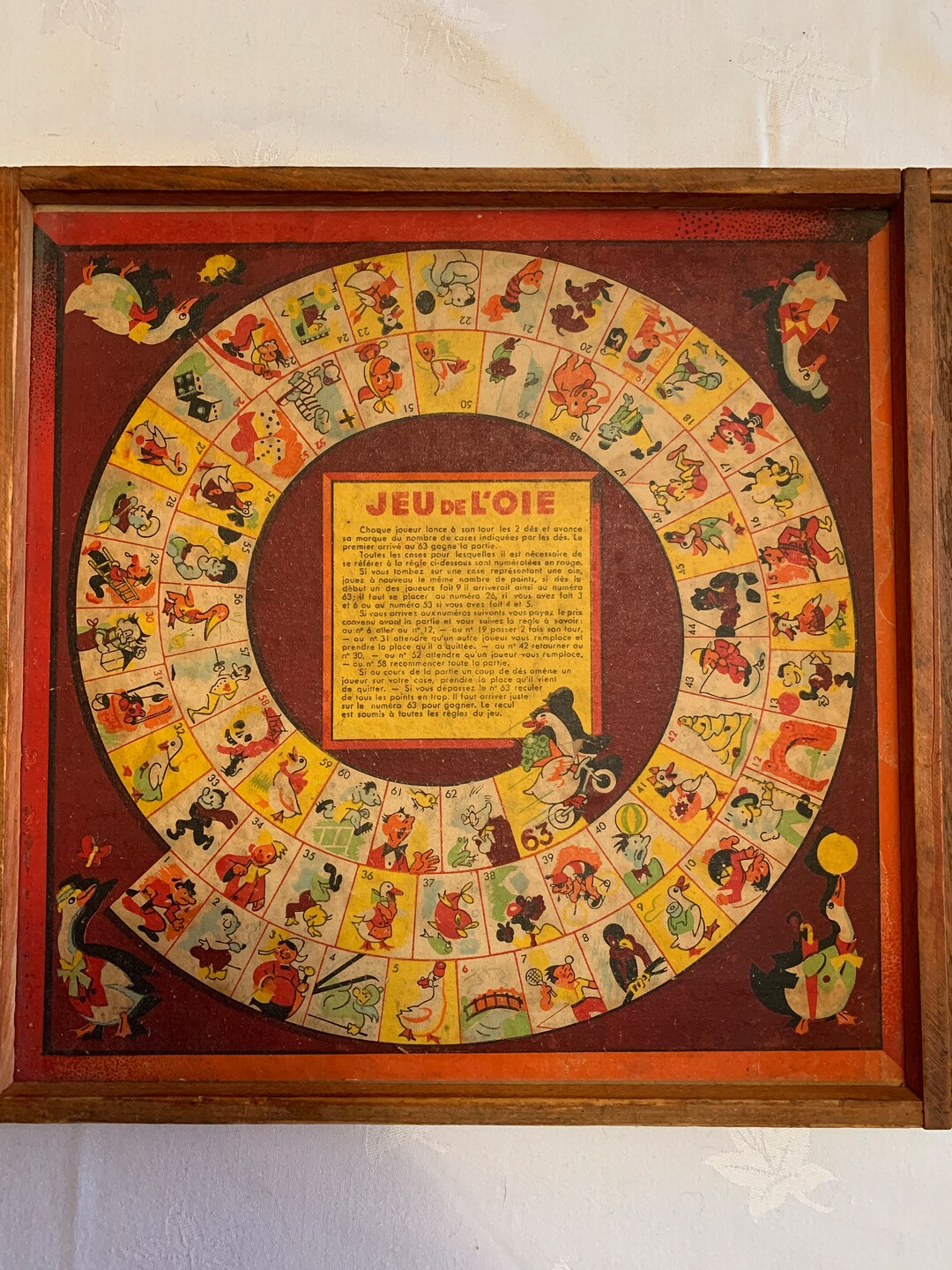 Gameboard With Drafts, Checkers and the Goose Game - Etsy