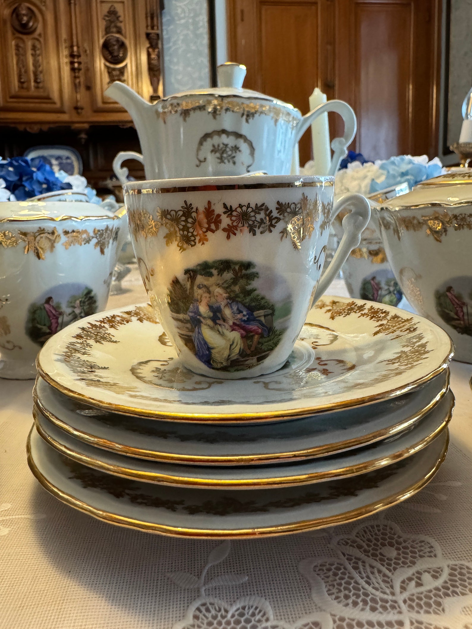 Beautiful Vintage French Tea, Coffee Set - Etsy