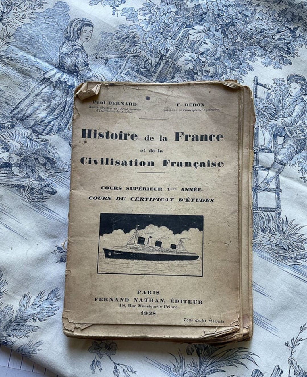 Vintage French School History Book - Etsy