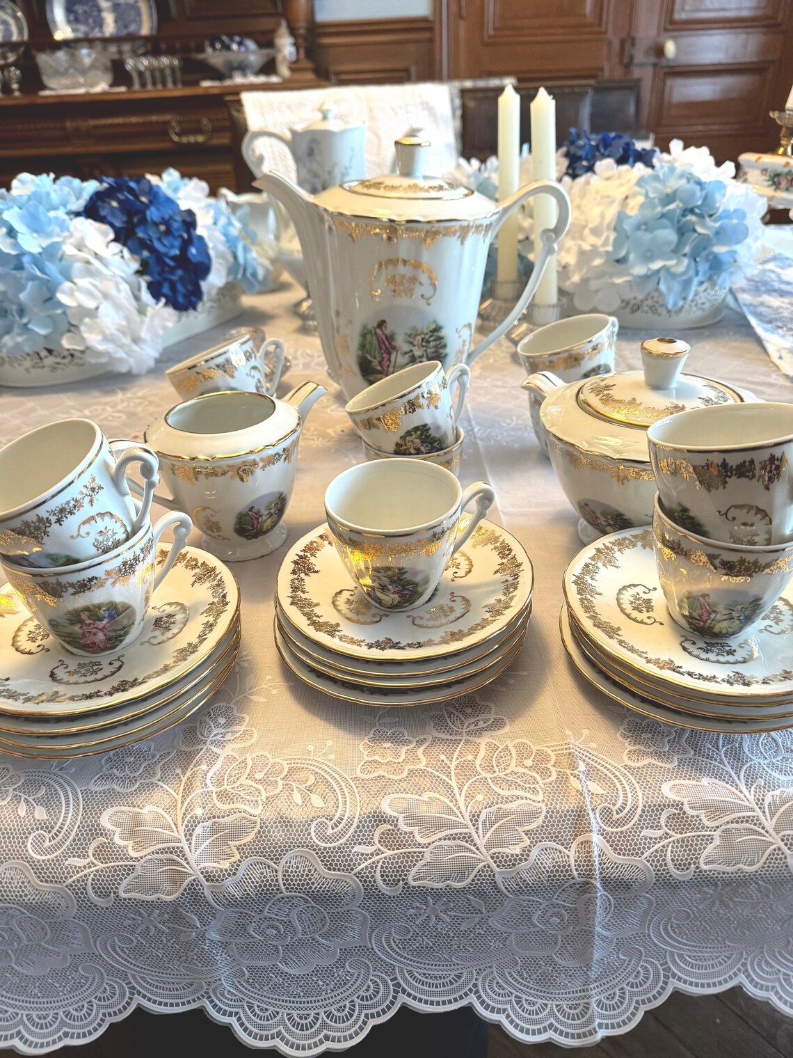Beautiful Vintage French Tea, Coffee Set - Etsy