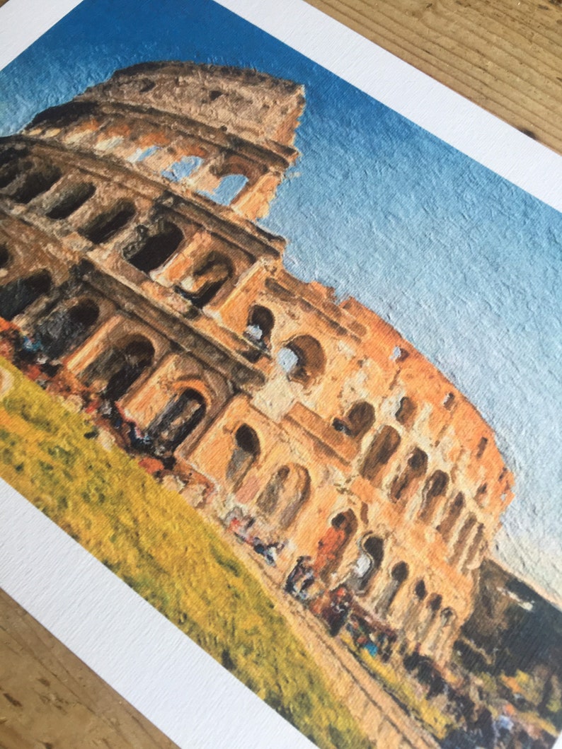 The Colosseum Painting Art Print Rome Italy Artwork A4 orA3 | Etsy