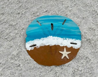 Hand Painted Sand Dollar Beach Art Beach Decor Bathroom & Home Decor - Etsy