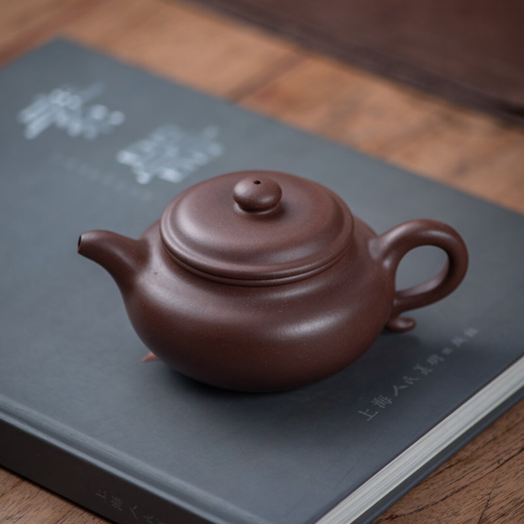 200cc Chinese Yixing Handmade Zisha Purple Clay Teapot da Heng Fang Gu ...