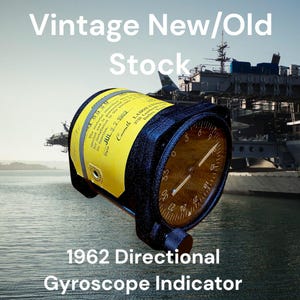 Vintage, New Old Stock, 1962 Directional Gyroscope Indicator Aircraft ...