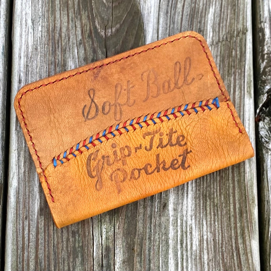 Wilson Baseball / Softball Glove Leather Bifold Wallet - Etsy