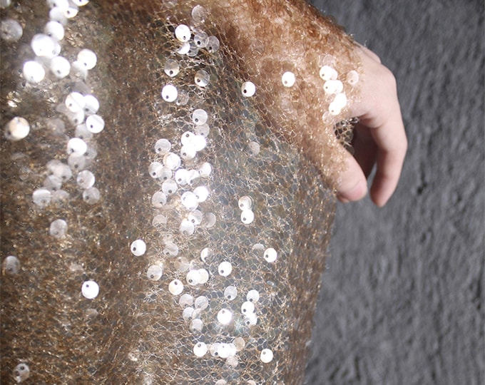 Sequins Mesh Lace Fabric, Sparkle French Lace Fabric With Sequins ...