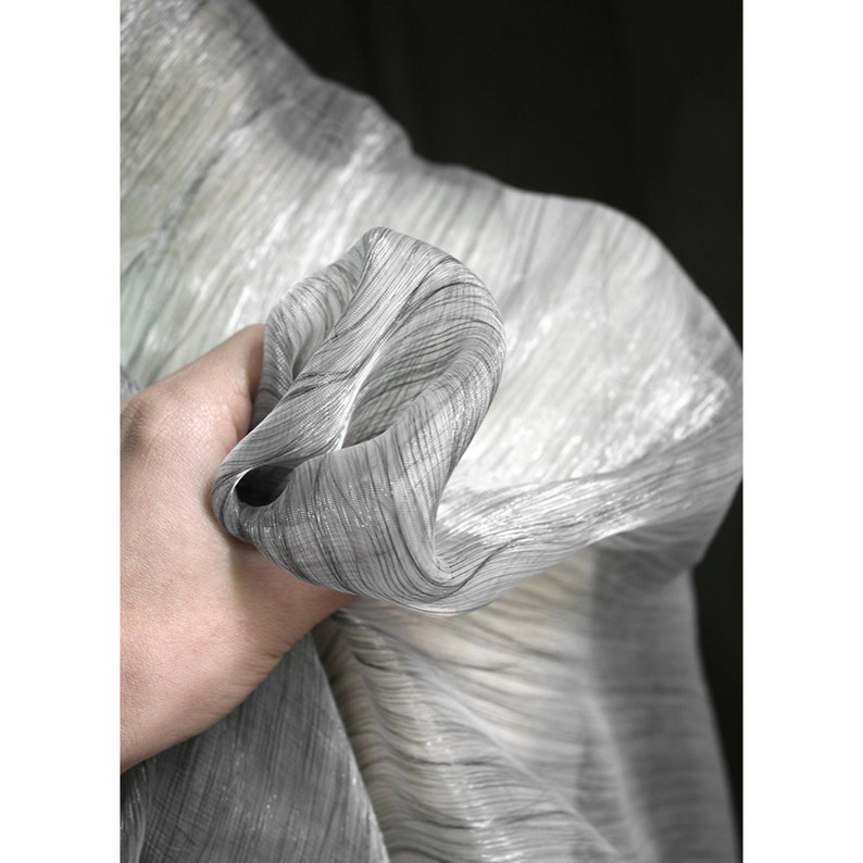 Organza Fabric With Black Line / Couture Lace Fabric/ Bridal - Etsy