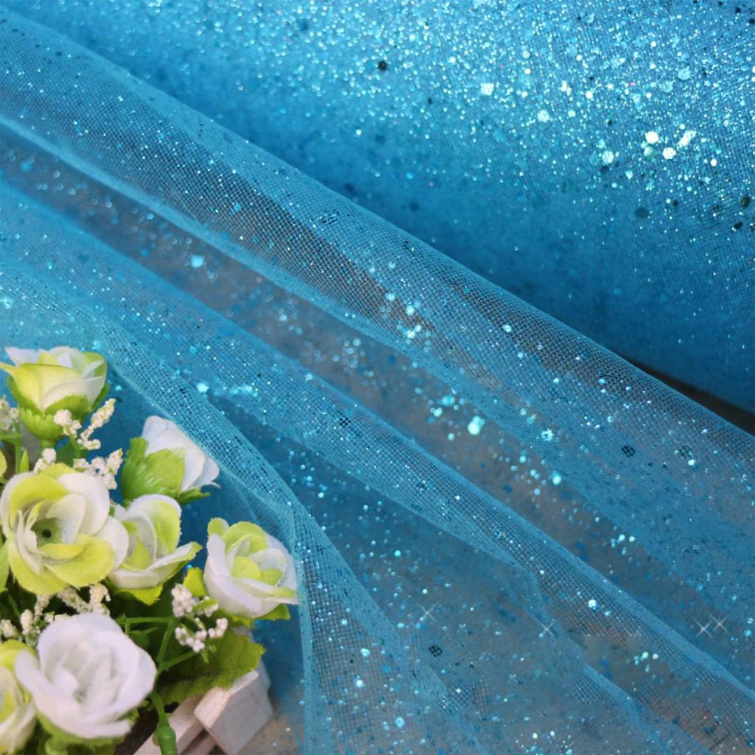 14colors Glittery Tulle Shiny Mesh Lace Fabric Gilding Fabric for DIY ...