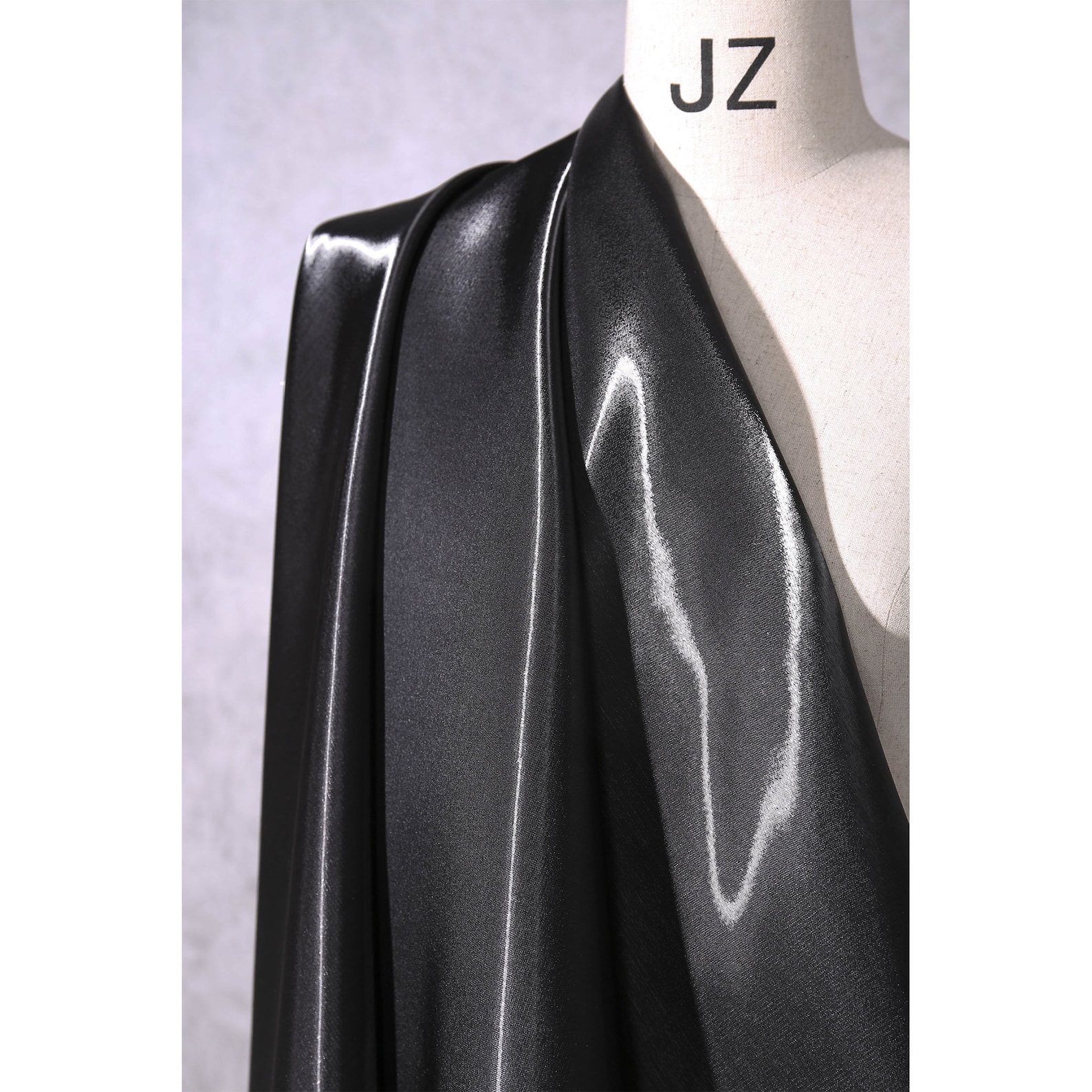 High-grade Crystal Silk Satin Dress Fabric Liquid Reflective Metallic ...