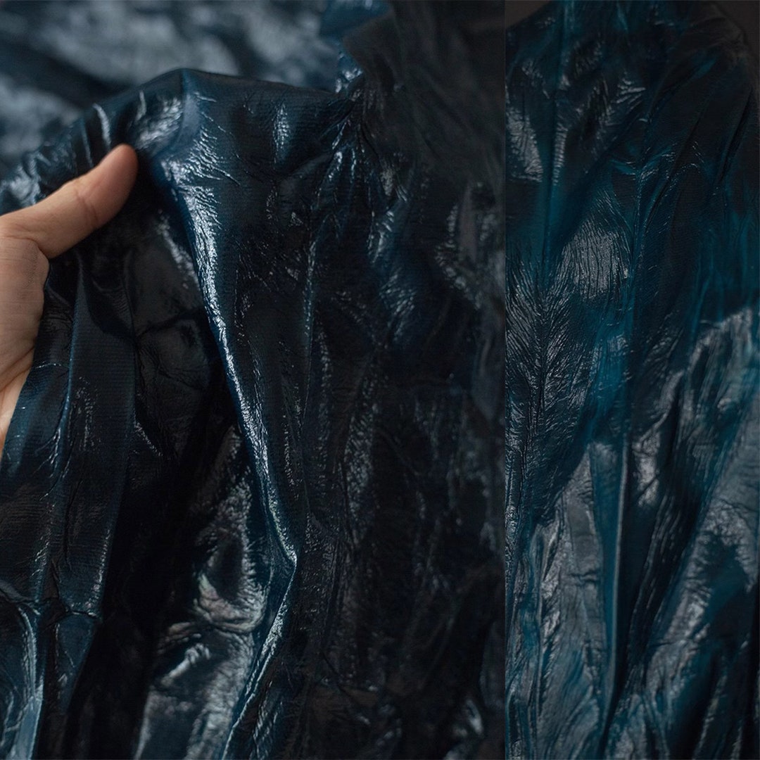 4 Colors Wrinkled PU Leather Fabric,blue Faux Leather,brown Artificial ...