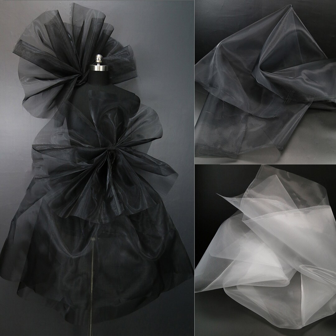 Hard Mesh Tulle Organza Fabric, Designer Fabric, Wedding, Gowns, Crafts ...