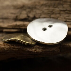 Metal Silver Buttons | Large Coat Buttons | Silver Coat Buttons | Two ...