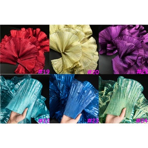 24 Colors Metallic Luster Lace,3d Pleated Folds Ruffle Organza Trim ...